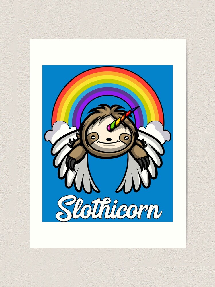 "Slothicorn Sloth Unicorn" Art Print for Sale by underheaven | Redbubble