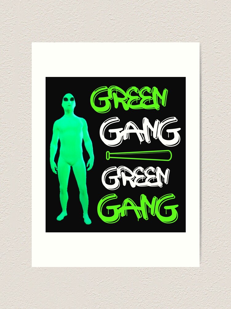 "Green Alien Gang + Character" Art Print for Sale by TriendDezign ...