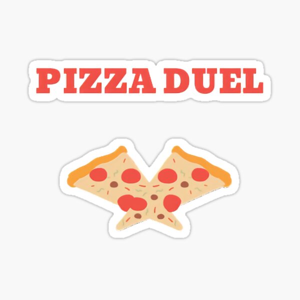 "Pizza Duel" Sticker by DONUTFANCY | Redbubble