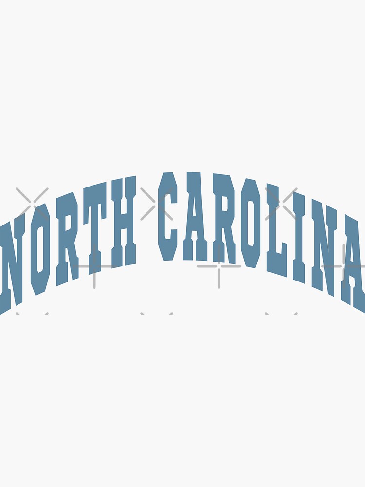 "North Carolina Varsity Lettering Design" Sticker by rydland | Redbubble