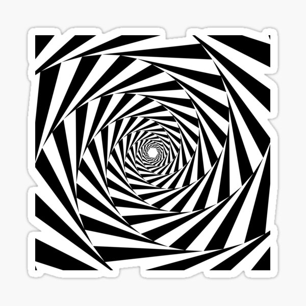 "Trippy Hypnotic Optical Illusion Effect" Sticker for Sale by ...