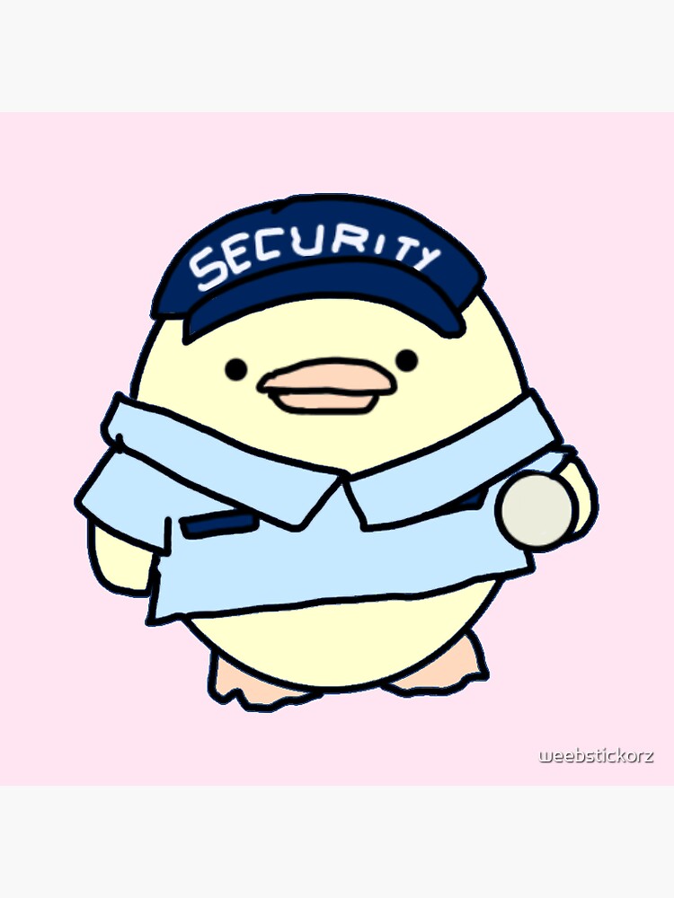 "Security Guard Duck" Sticker for Sale by weebstickorz | Redbubble