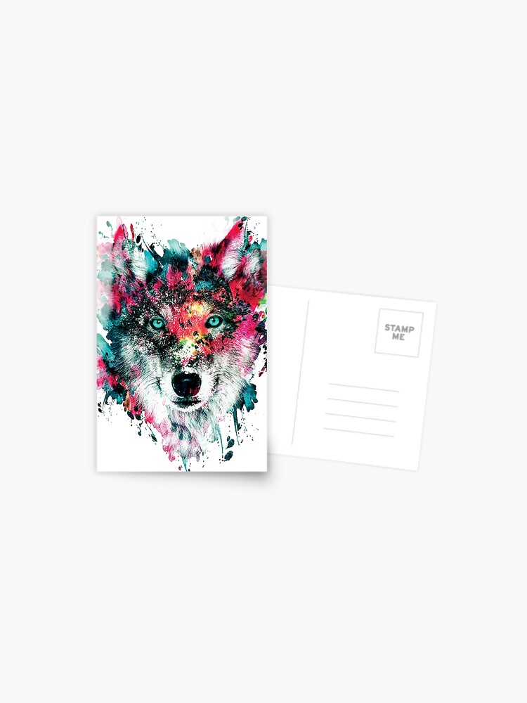 "Wolf II" Postcard for Sale by RIZA PEKER | Redbubble