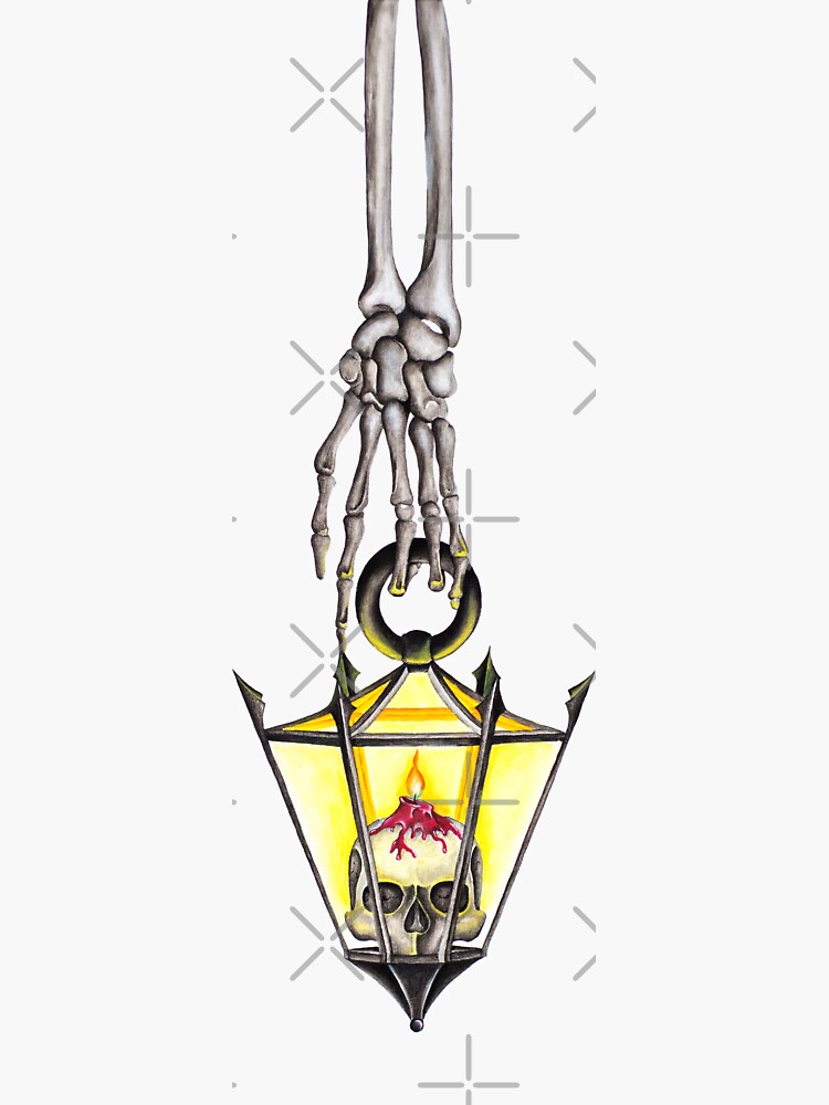"Death's Lantern" Sticker for Sale by AlexSanchezArt | Redbubble