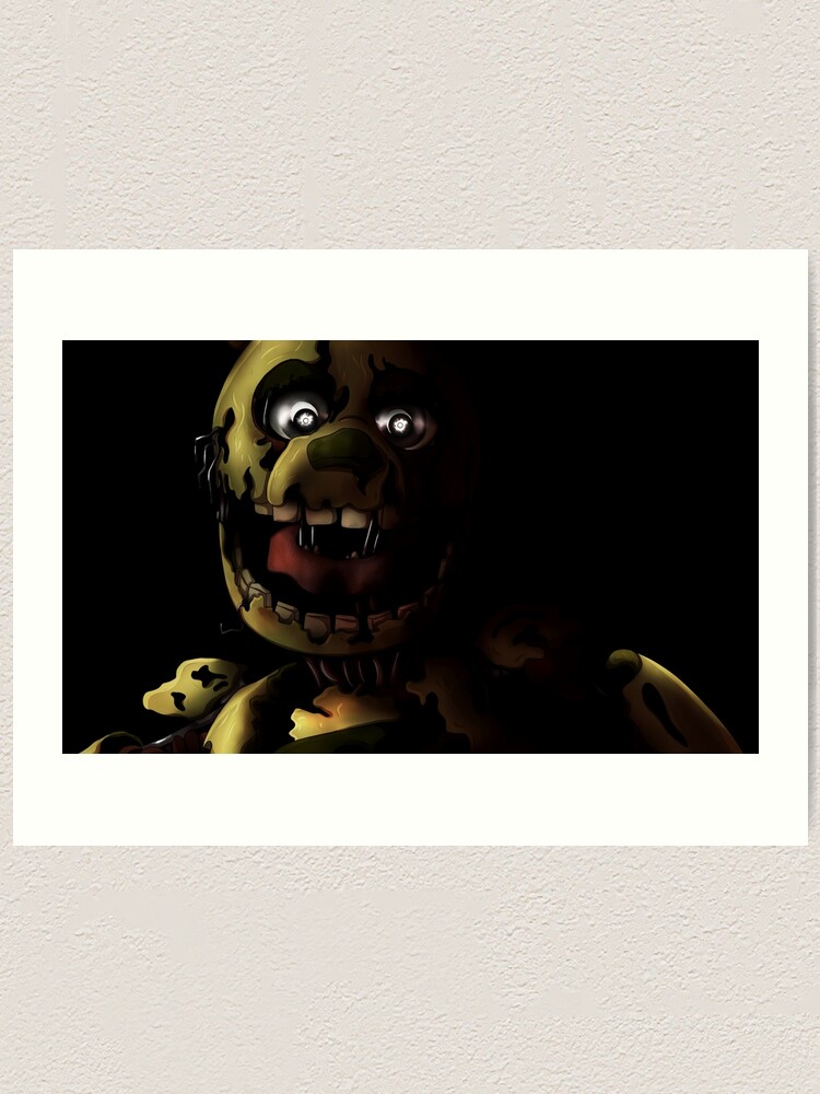 "Springtrap Rare Screen" Art Print for Sale by DragonessAnim | Redbubble
