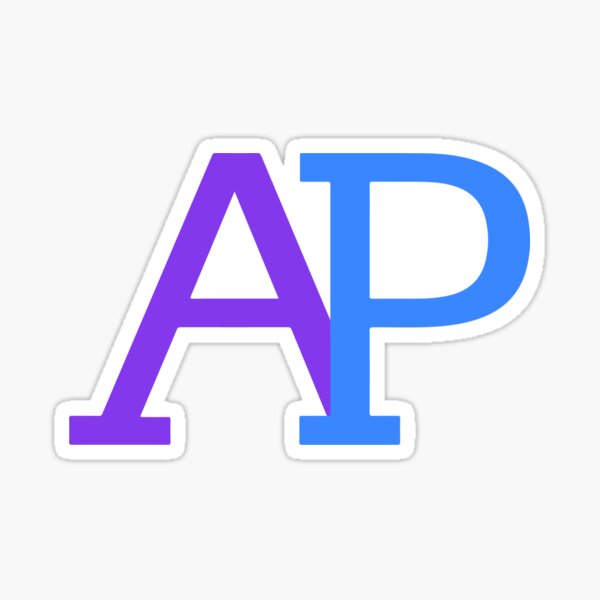 "Purple/Blue AP Logo" Sticker for Sale by katehalushka1 | Redbubble