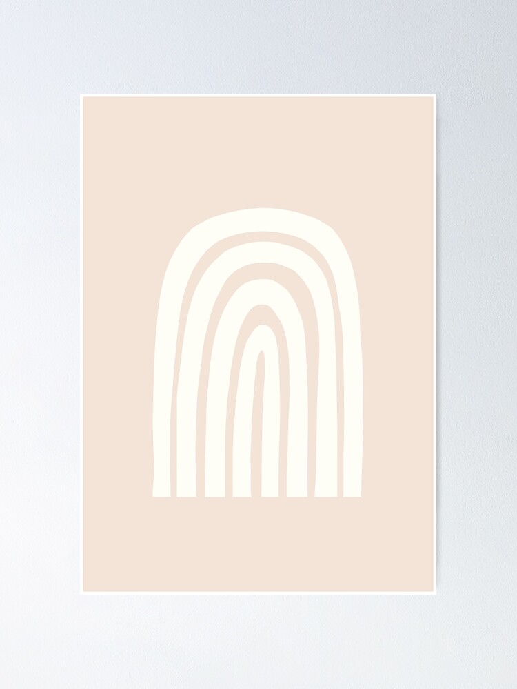"Minimalist pink boho rainbow" Poster for Sale by Miss-Belle | Redbubble