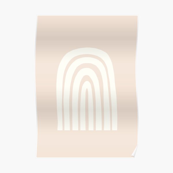 "Minimalist pink boho rainbow" Poster for Sale by Miss-Belle | Redbubble