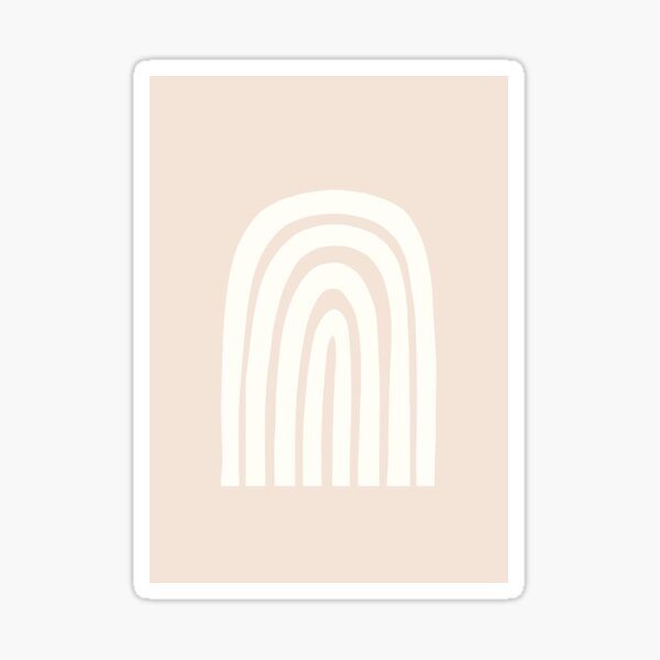 "Minimalist pink boho rainbow" Sticker for Sale by Miss-Belle | Redbubble