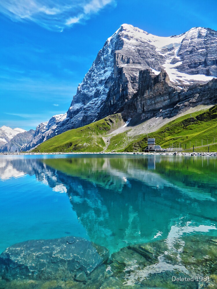 "Eiger Reflection at Kleine Scheidegg" Sticker by felinafoto | Redbubble