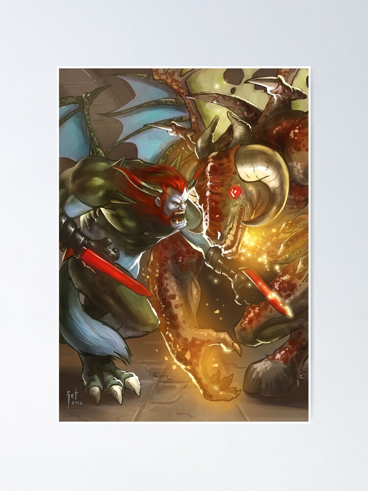 "Angry Demon Matt vs Behemoth Overlord" Poster for Sale by borgking001a ...
