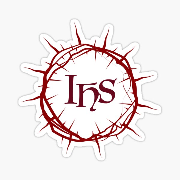 "Crown of Thorns with Christogram" Sticker by MCArtist | Redbubble
