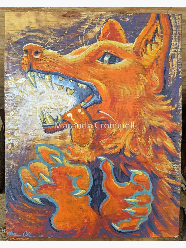 "Be an Animal - Expressive Snarly Wolf Painting" Poster for Sale by ...