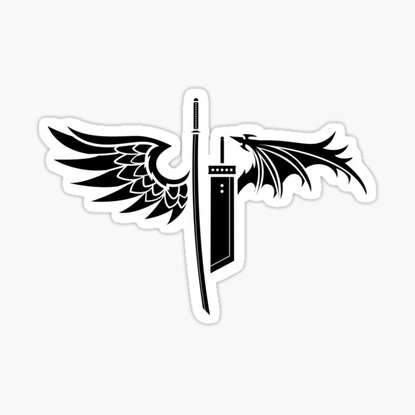 "Final Fantasy VII - One Winged Angels on dark" Sticker for Sale by ...