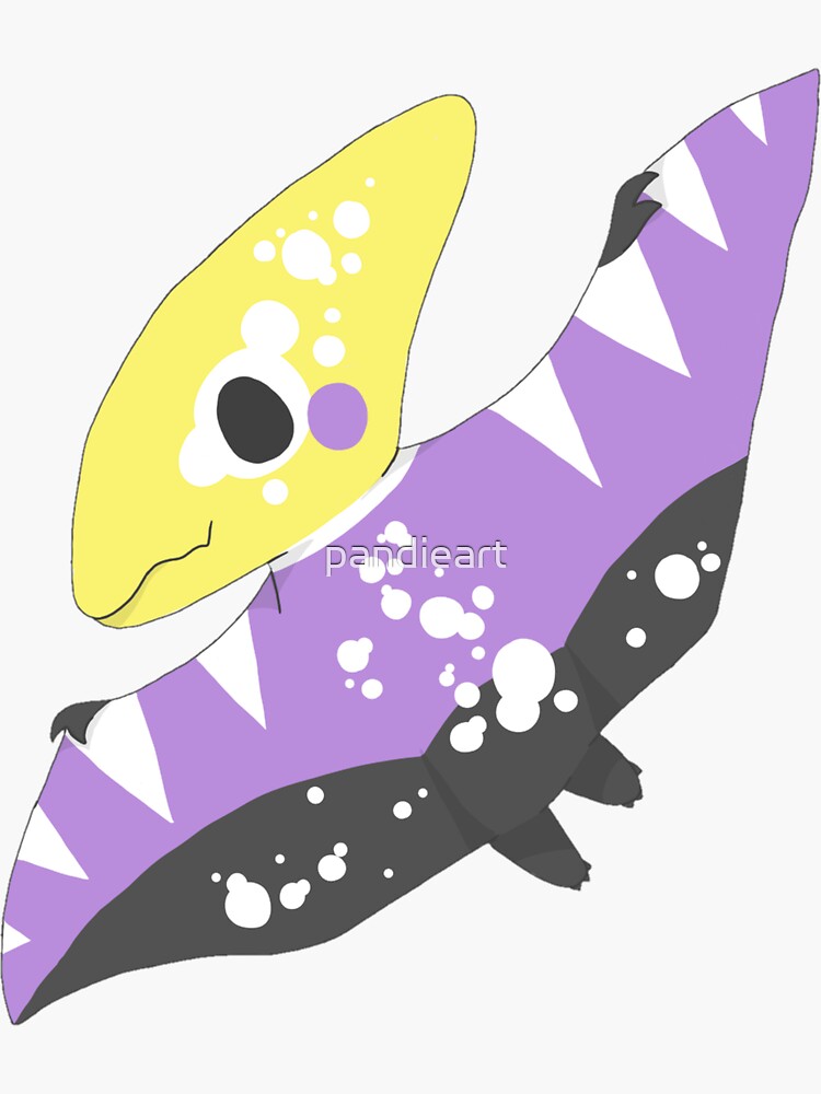 "Non-Binary Dino!" Sticker by pandieart | Redbubble
