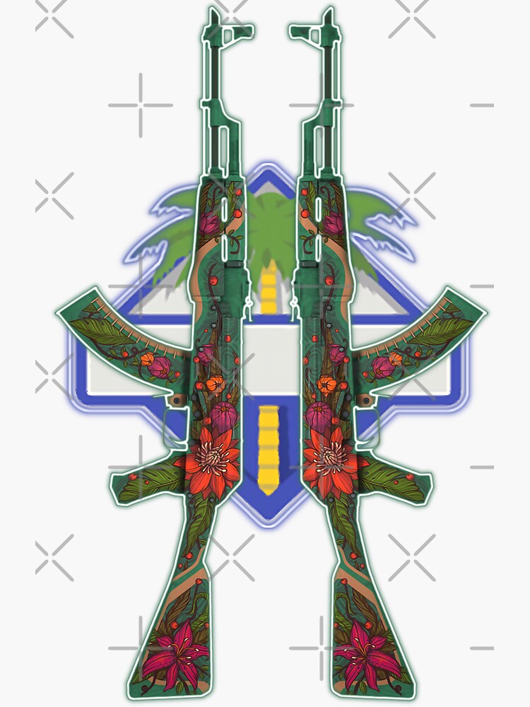 Pegatina «CSGO - Skin - Rifles - AK-47 - Wild Lotus - 19352520» de ...