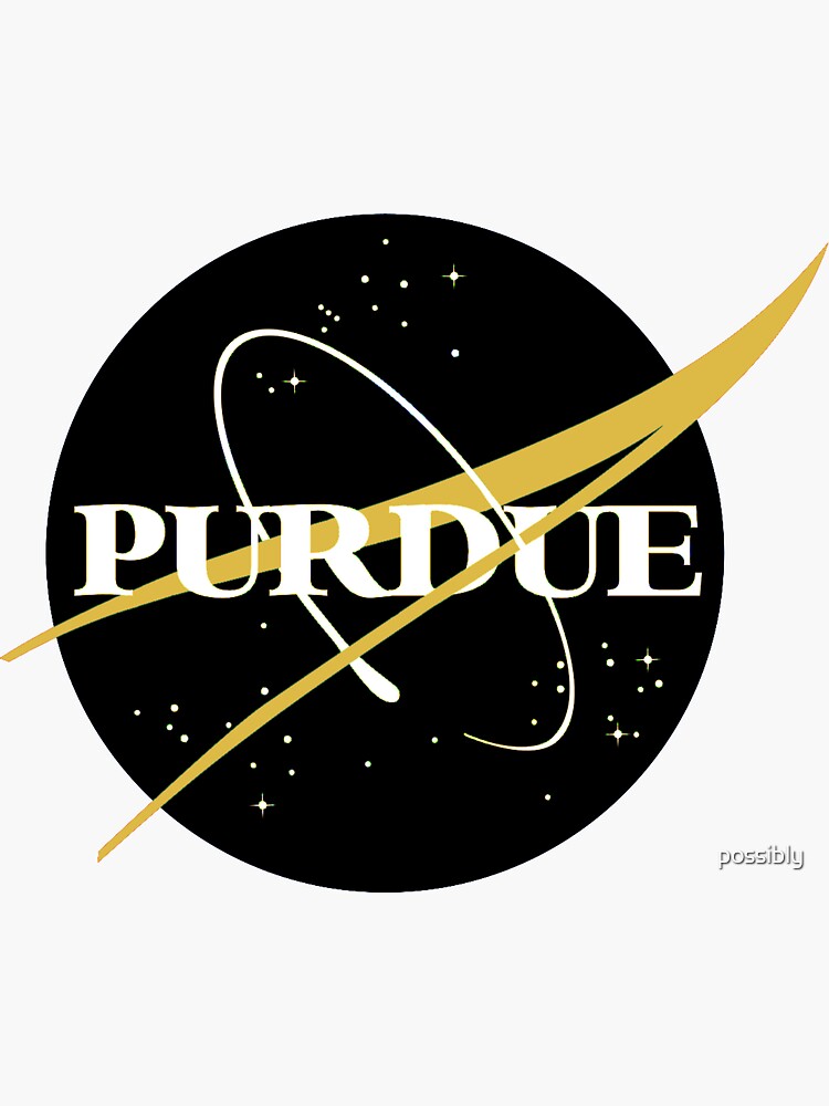 Pegatina «Purdue NASA logo Black & Gold» de possibly | Redbubble
