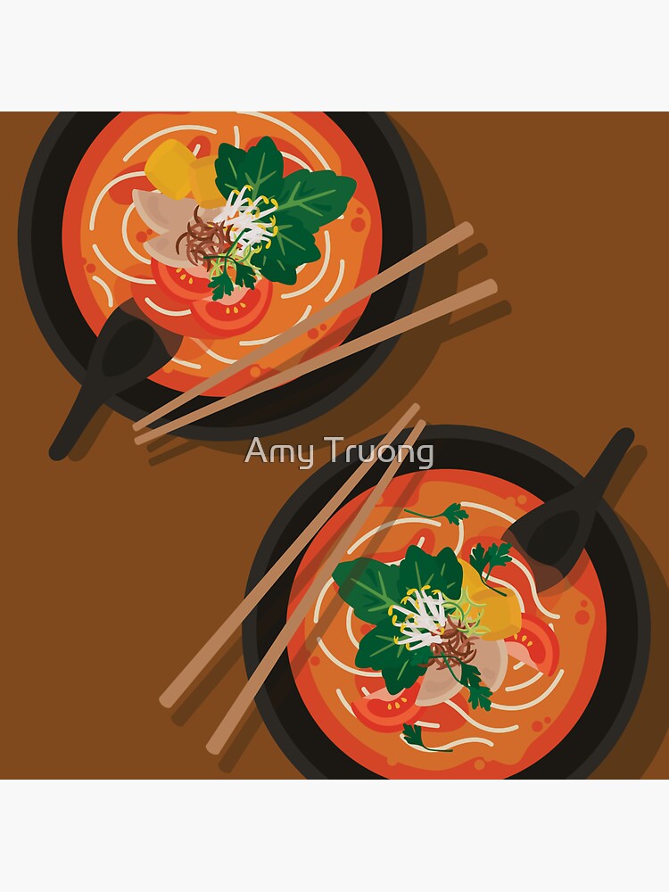"Bun Rieu" Sticker by amytruo | Redbubble