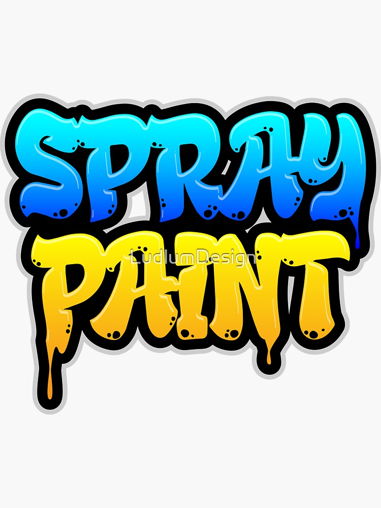 "Spray Paint" Sticker by LudlumDesign | Redbubble