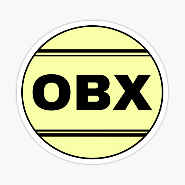 "OBX Sign Outer Banks" Sticker for Sale by yougotpainted | Redbubble