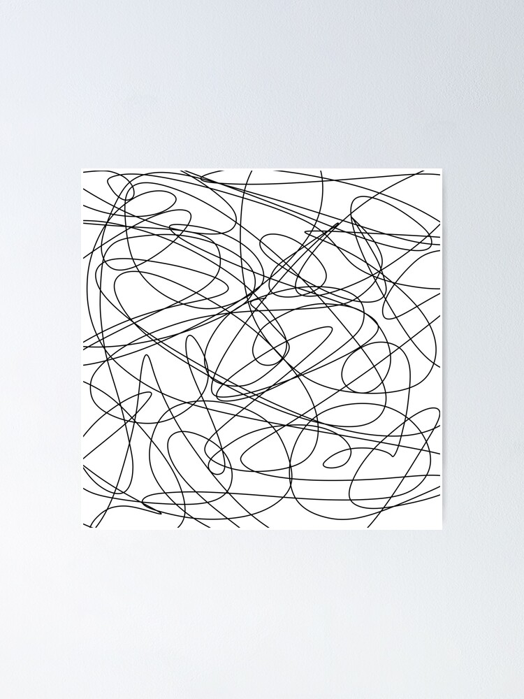 "Random Aesthetic Modern Scribble Pattern" Poster for Sale by jeonqz ...