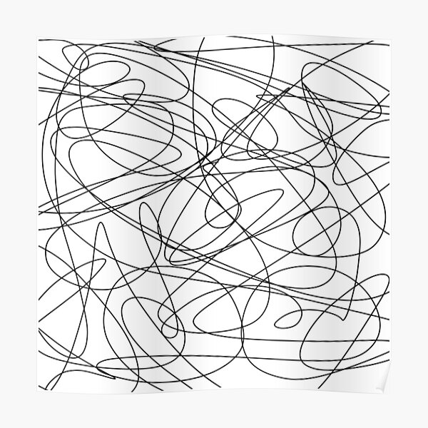 "Random Aesthetic Modern Scribble Pattern" Poster for Sale by jeonqz ...