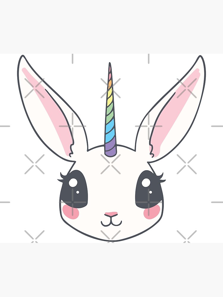 "Cute Kawaii Bunnycorn with quote "I am just a Bunnynicorn"" Art Print ...