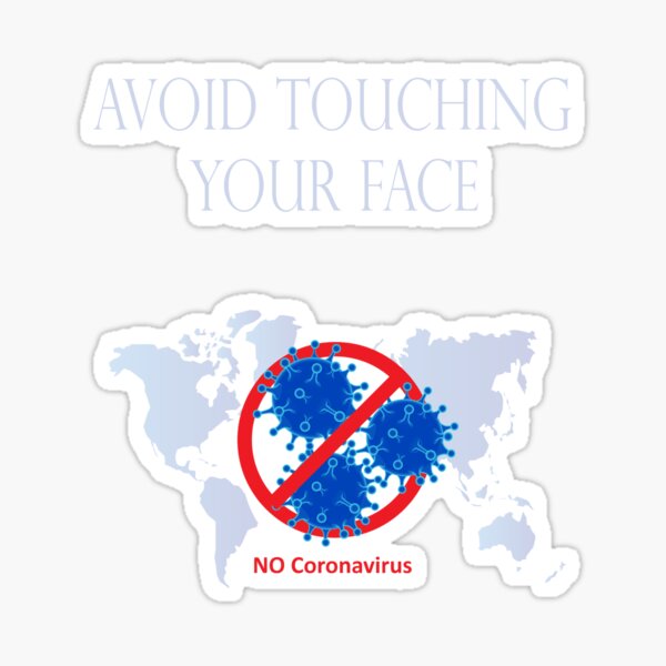 "Avoid Touching Your Face" Sticker for Sale by alifadhil442 | Redbubble