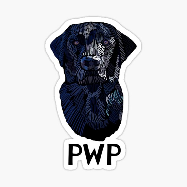"PWP" Sticker for Sale by PuppiesPurpose | Redbubble