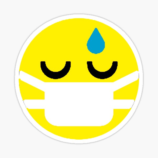 "mask emoji mask" Sticker by shirtmaster101 | Redbubble