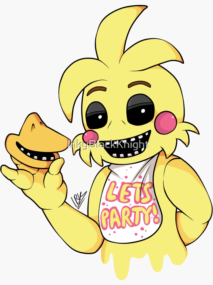 "Toy Chica" Sticker for Sale by InkyBlackKnight | Redbubble