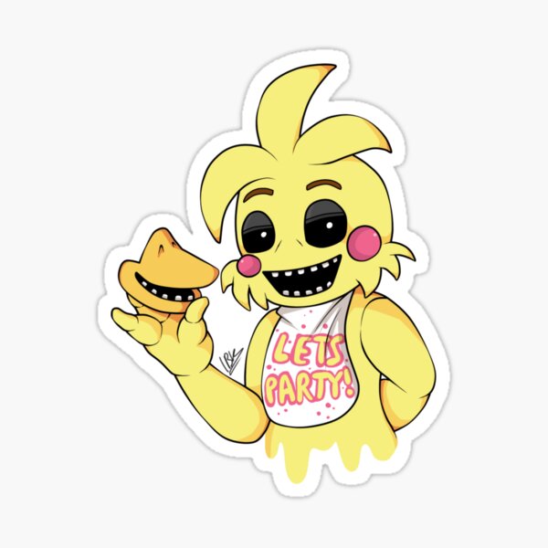 "Toy Chica" Sticker for Sale by InkyBlackKnight | Redbubble