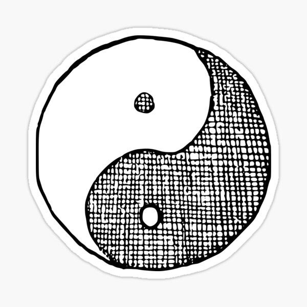 "Yin Yang Symbol" Sticker for Sale by Reethes | Redbubble