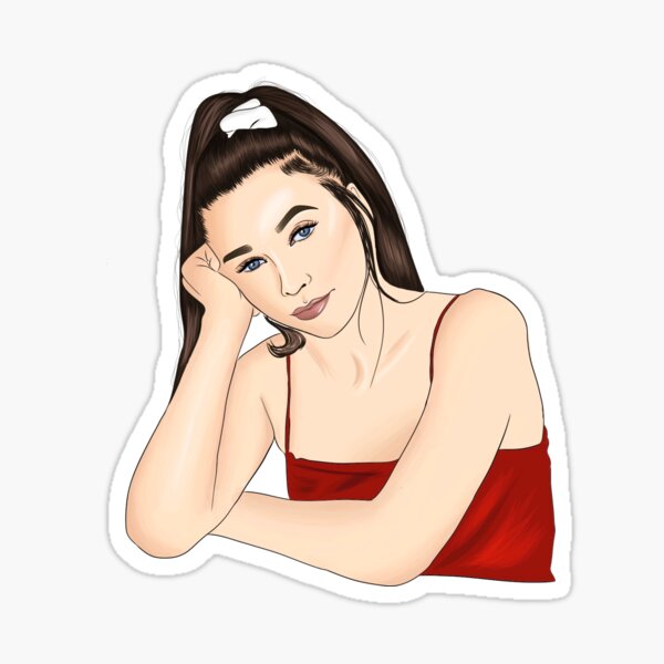 "emma chamberlain cartoon sticker" Sticker for Sale by katelynau ...