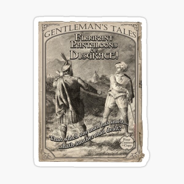 "Flagrant Pantaloons of Disgrace" Sticker for Sale by philarego | Redbubble
