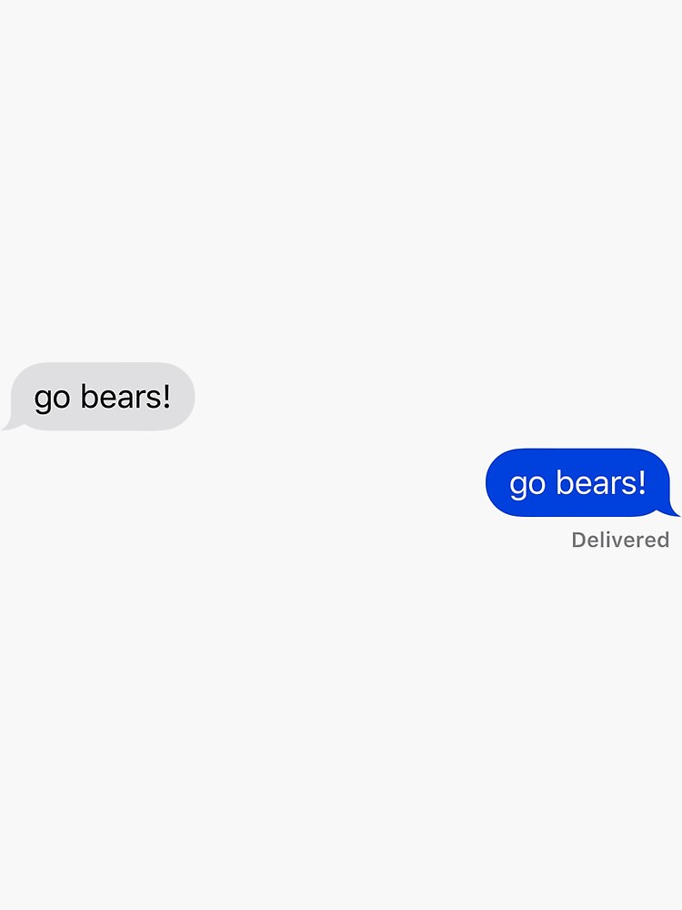 "Go Bears! Go Bears! Text Messages Sticker Set, UC Berkeley" Sticker ...