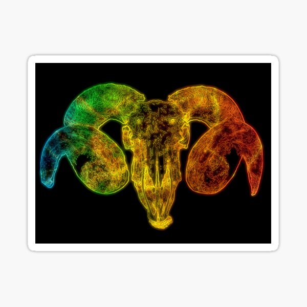 "Ram - rainbow" Sticker by IschemicNeuron | Redbubble