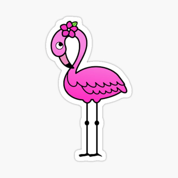 "cute flamingo bird " Sticker for Sale by Doggybranch | Redbubble