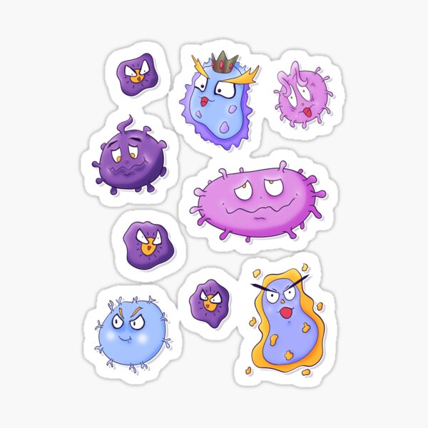 "Cute Cartoon Viruses" Sticker for Sale by Jarrod44 | Redbubble