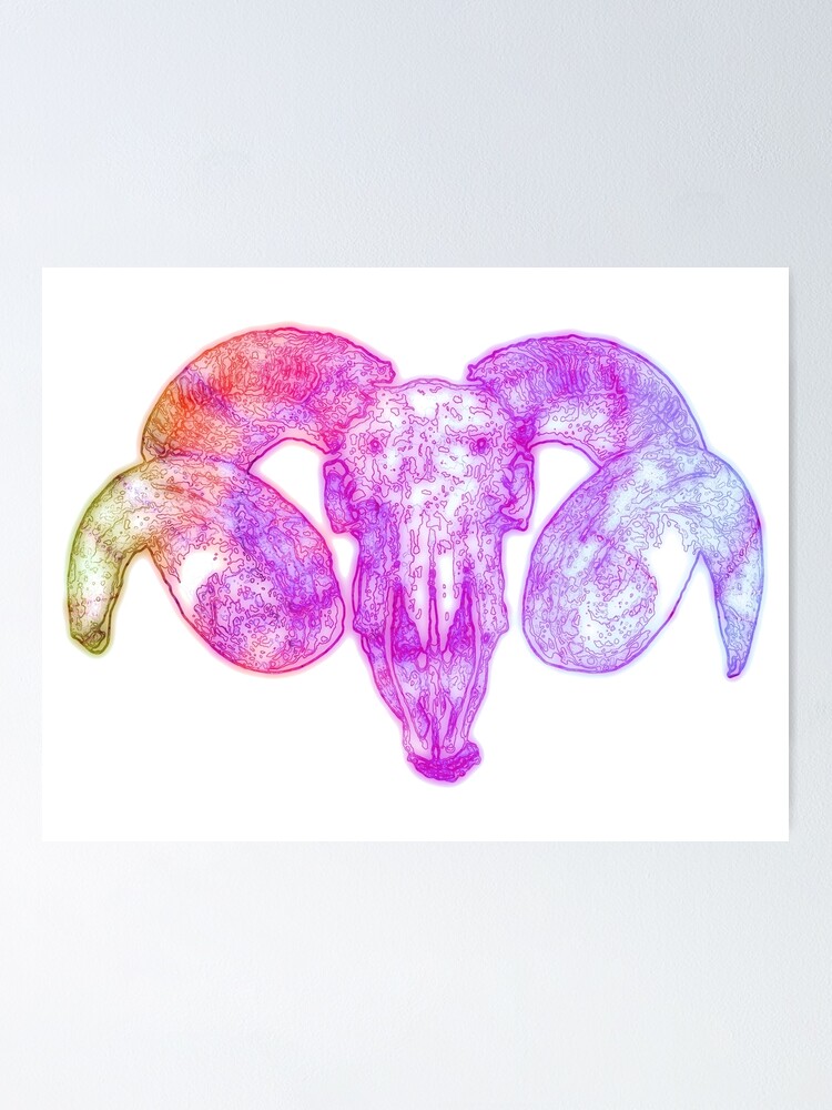 "Ram - pink rainbow" Poster by IschemicNeuron | Redbubble