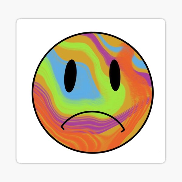 "sad face" Sticker for Sale by amrazart | Redbubble