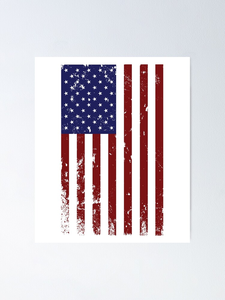 "Retro Vintage Vertical American Flag" Poster for Sale by EstelleStar ...
