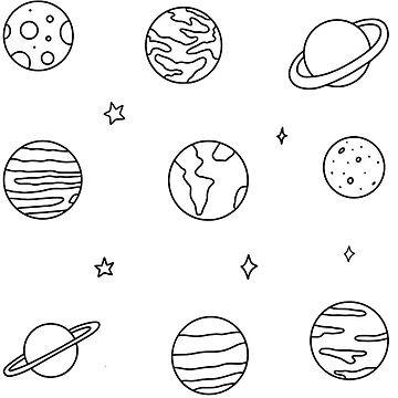 "Planet and Stars" Sticker for Sale by sydneyw31 | Redbubble