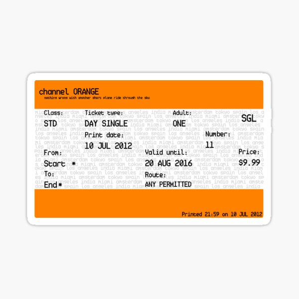 "Lost: Plane Ticket" Sticker for Sale by nadinesalem | Redbubble