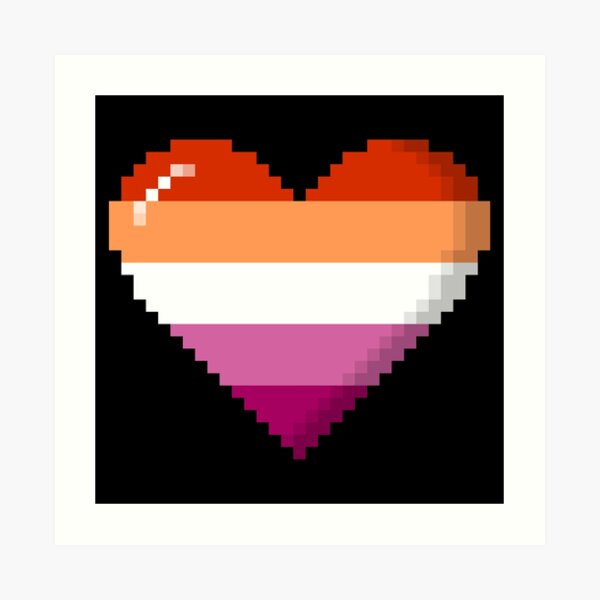 Lesbian Pixel Art Prints | Redbubble
