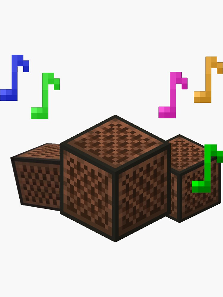 "Minecraft note blocks" Sticker for Sale by FpsError2020 | Redbubble