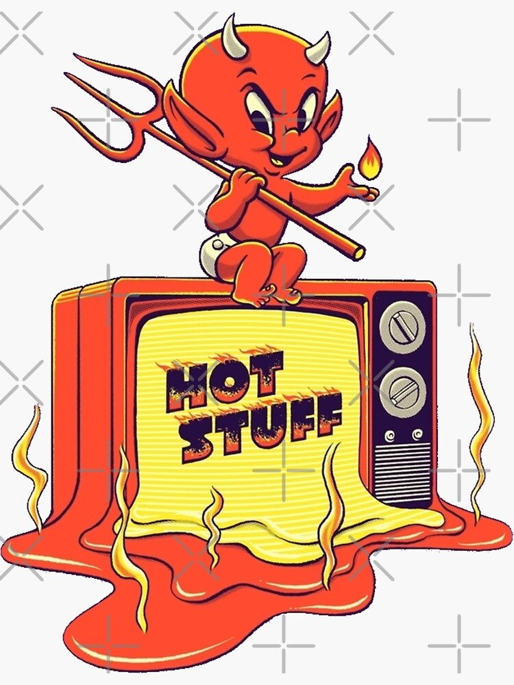 "HOT STUFF . hell . devil . devil girl . demon . dark . evil " Sticker ...