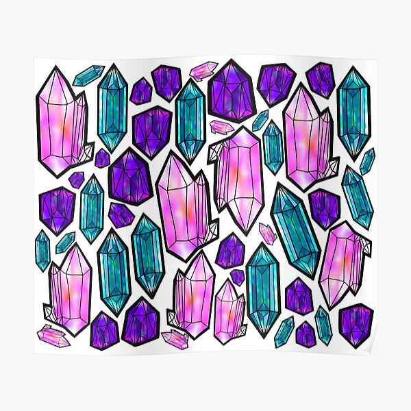 "Crystal Obsession" Poster for Sale by mik3hunt | Redbubble