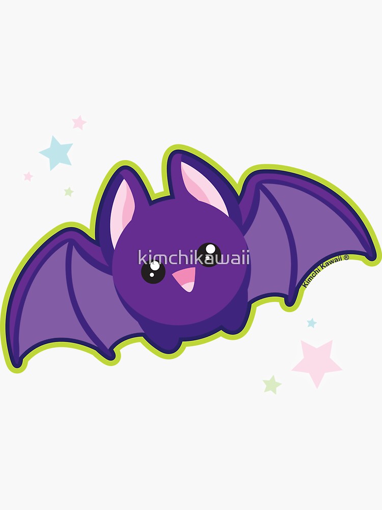 "Kawaii Bat" Sticker for Sale by kimchikawaii | Redbubble