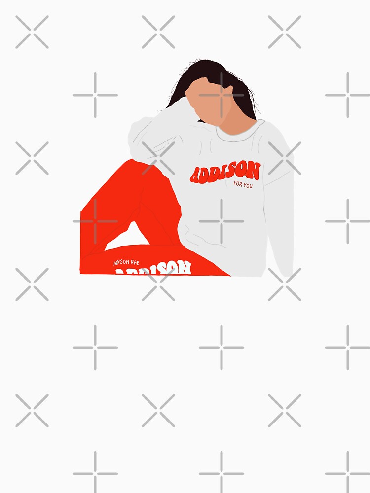 "Addison Rae Drawing" T-shirt for Sale by kkrenny13 | Redbubble | tik ...